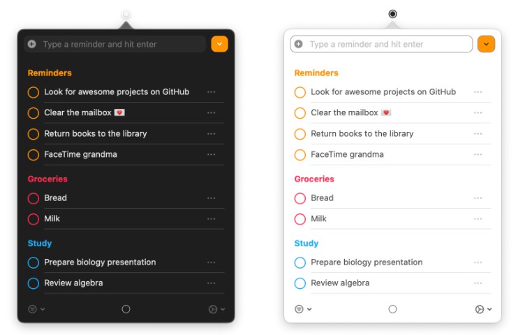 Simple macOS menu bar app to view and interact with reminders