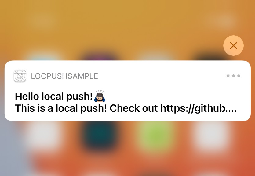 A super simple local push notification helper