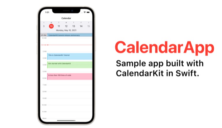 Sample calendar app created with CalendarKit