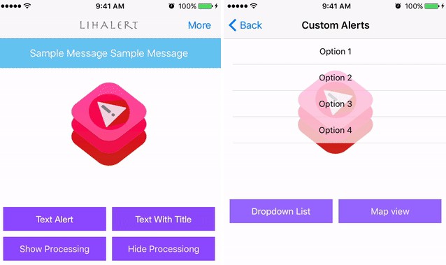 Advance animated alerts for iOS written in Swift