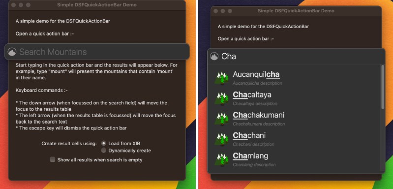 A spotlight-inspired quick action bar for macOS