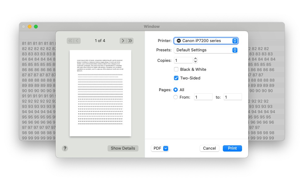 An Example on how to print a NSTableView from your app but then also add text to the print-out