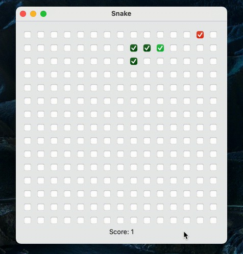 Snake implemented in SwiftUI for macOS