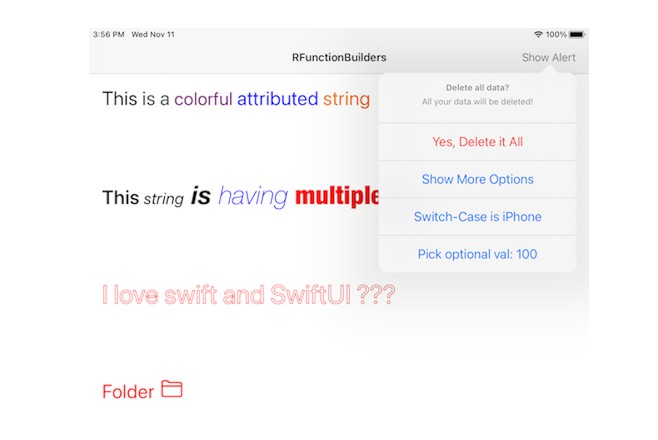RResultBuilder is DSL library based on Result Builder