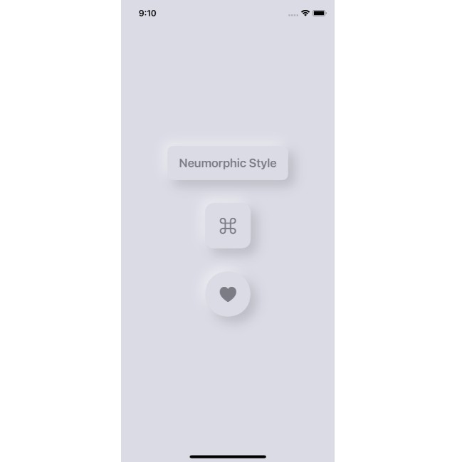 Neumorphic styled view for UIKit