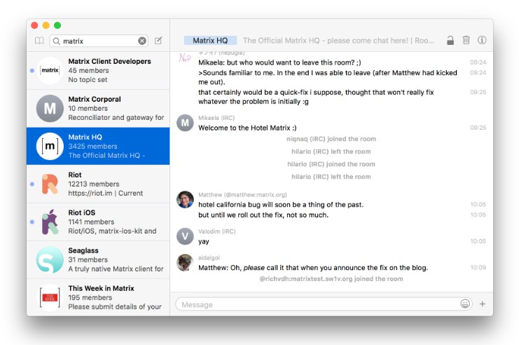 A truly native macOS client for Matrix written in Swift