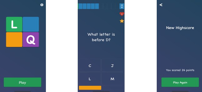 Letter Quiz game with swift for ios