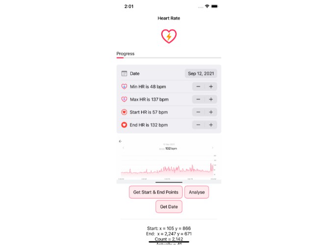 App converts heart rate charts from Huawei Health to the initial data ...