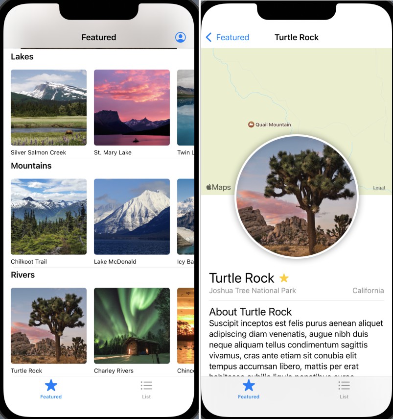 Landmarks App with SwiftUI