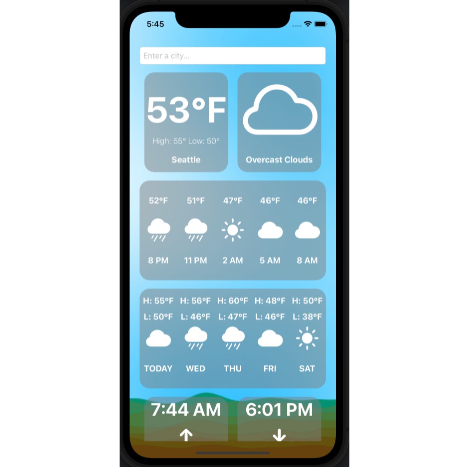 An iOS app that displays weather data from any city around the world ...