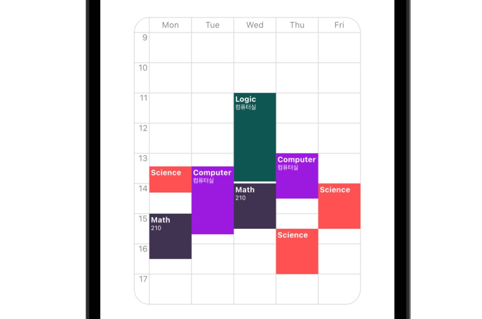 Customizable School Timetable Library With SwiftUI