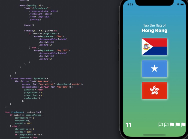A simple flag guessing game with SwiftUI