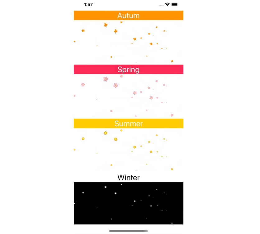 Swiftui Module Library For Adding Seasons Theme Animations To Your App