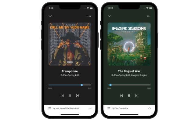 Simple audio player with couple of tracks
