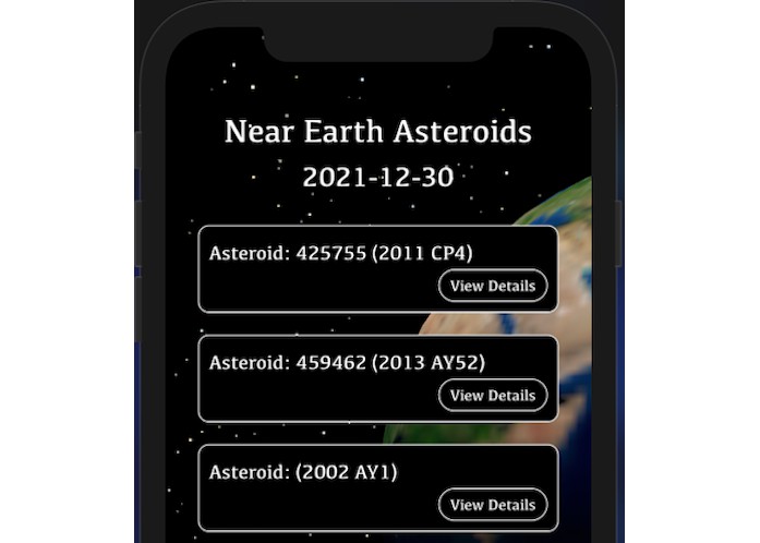 Near-Earth Asteroids Information using NeoWs Api