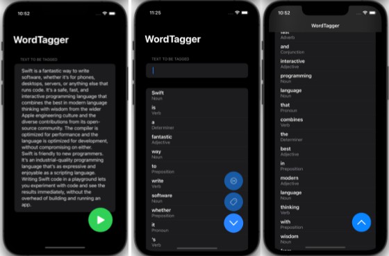 Basic word tokenizer and tagger