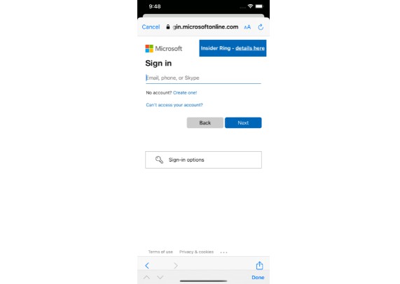 Sample project to login with MSAL using SwiftUI