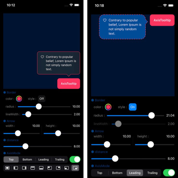 A library that displays tooltips in the desired view