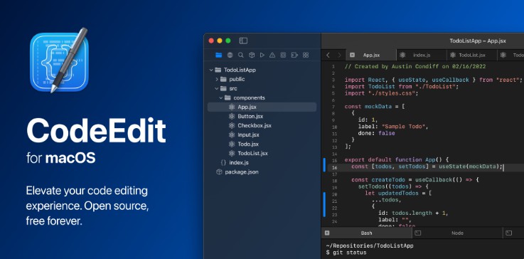 Example macOS text editor attempting to interact correctly with macOS ...