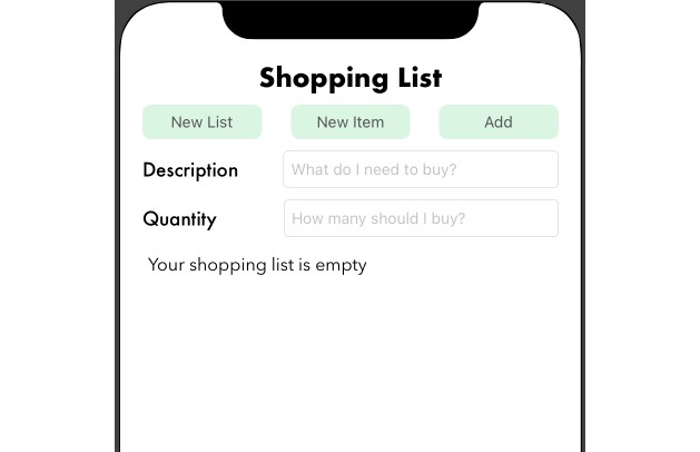 An iOS shopping list app