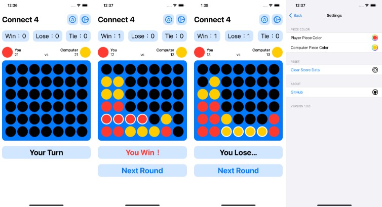 Connect 4 iOS Game