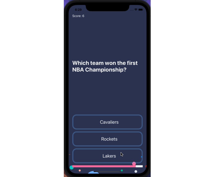 A trivia quiz app built with Swift using MVC structure