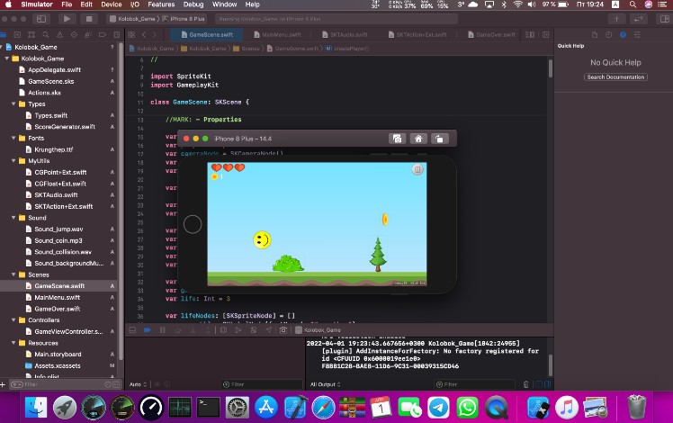 My Kolobok Game built with swift