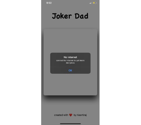 Joker dad app - simple ios app which shows the Dad jokes to the users