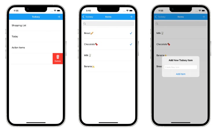 A to-do list iOS app utilizing Core Data