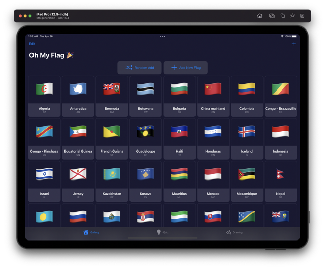 The App Oh My Flag helps students get familiar with flags