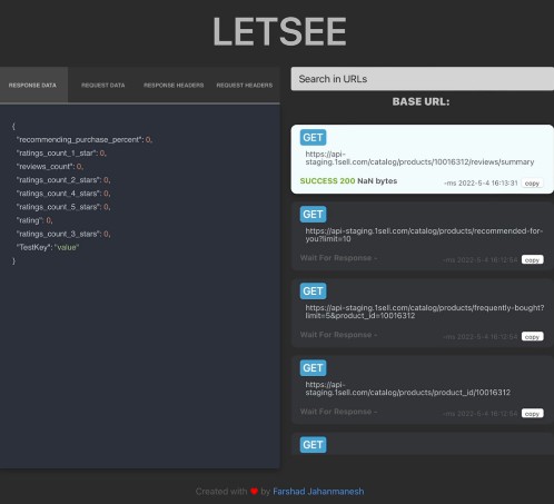 LetSee, lets you see what is going on between your application