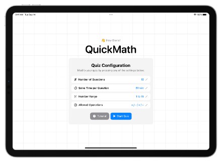 A simple math quiz app for kids