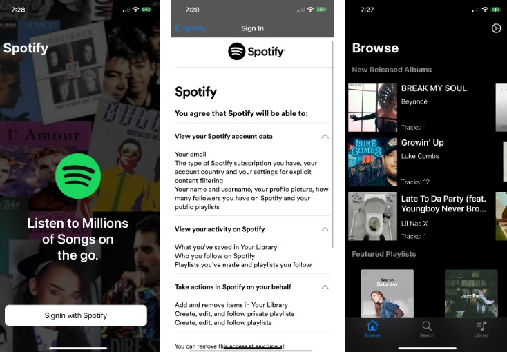 Spotify Clone app with Swift