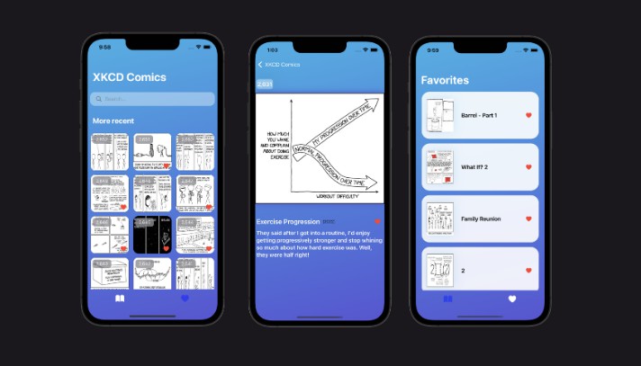 An app that makes you explore all the amazing XKCD comics