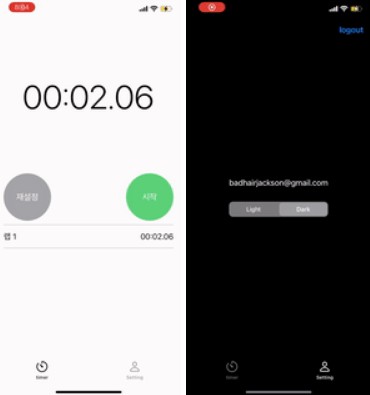 Timer with Google Log in