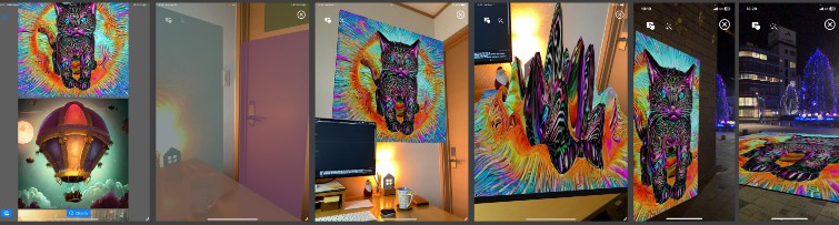A minimal iOS app that displays images on the wall with AR