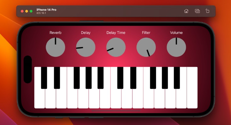 The Controls and Keyboard are from AudioKit and the MIDI comes from MIDIKit