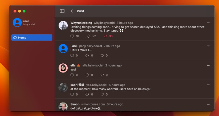An unofficial Bluesky/ATProto client for macOS Ventura built in SwiftUI