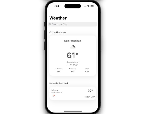 iOS application to access weather information in a quick and efficient ...
