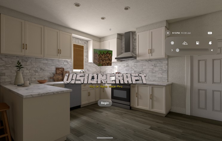 Minecraft Clone in Apple Vision Pro built with VisionOS SDK