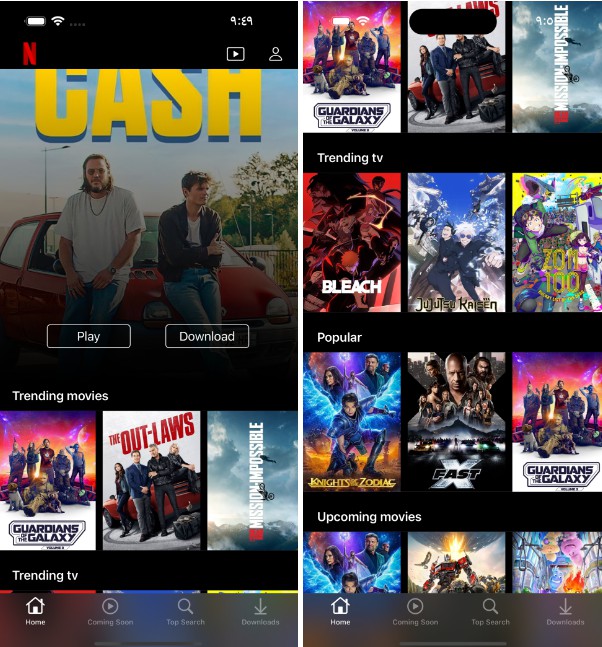 Netflix Clone using UIKit with Swift