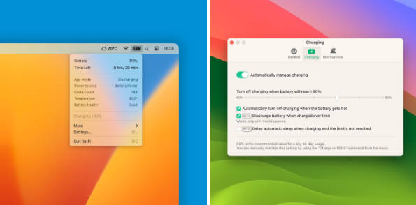 Battery charging limiter for macOS