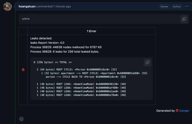 A simple package that enables you to easily integrate the Memory leaks ...